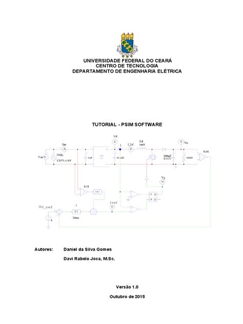 tutorial psim v1 pdf mosfet rede elétrica