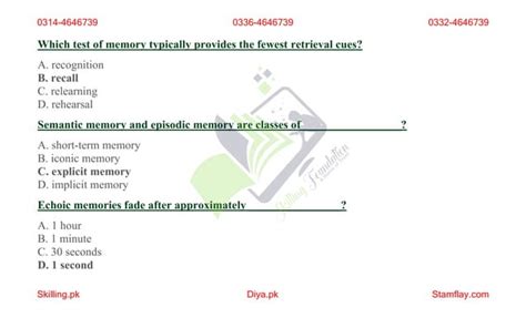 Psychology Objective Questions And Answers Mcqspdf
