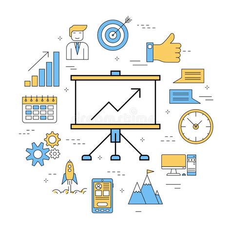 Round Linear Concept Of Dbms Stock Vector Illustration Of Design