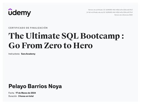 Pelayo Barrios Noya On Linkedin Udemy Course Completion Certificate