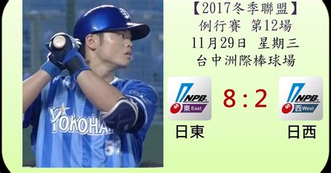 【2017冬季聯盟】第12場〈日東82日西〉《中村晨控球大失準 日職西軍二連敗墊底》 中職 棒球 運動視界 Sports Vision
