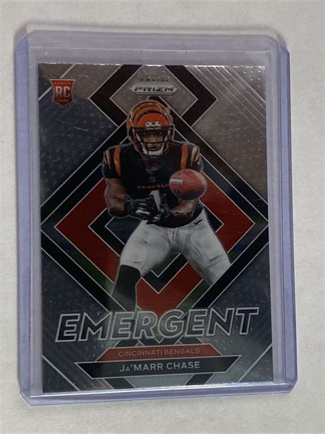 2021 22 Panini Prizm Jamarr Chase Emergent Rookie RC E 7 Bengals AWT