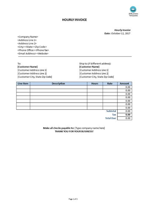 Contoh Invoice Excel Gratis