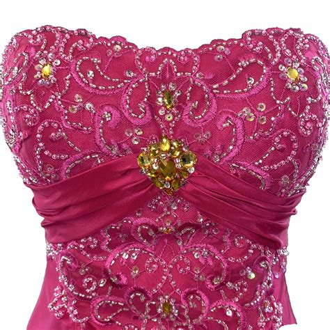 Flirt Maggie Sottero Prom Dress Women 6 Pink Quincean Gem
