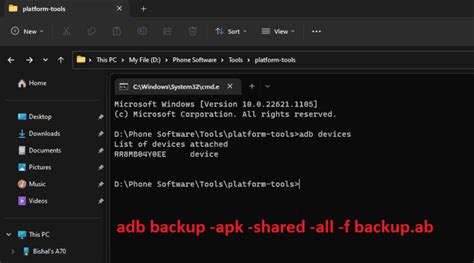 Creating Full Backup Of Rooted Android Device With ADB Tool