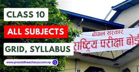 Neb Class 10 All Subjects Notes Syllabus Model Questions