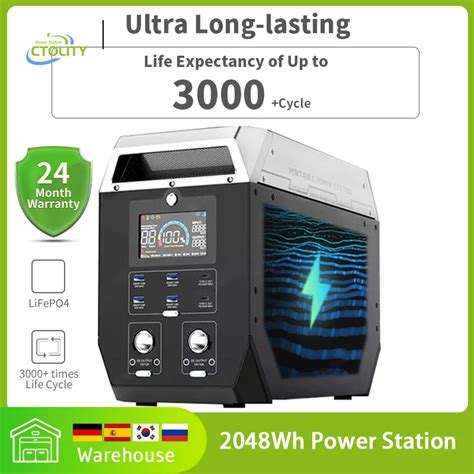Estaci N De Energ A Port Til Lifepo4 2400W Salidas De CA 640000mAh