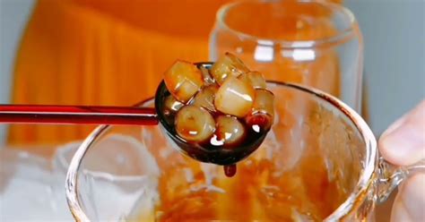 라이스페이퍼로 흑당버블티 만들기