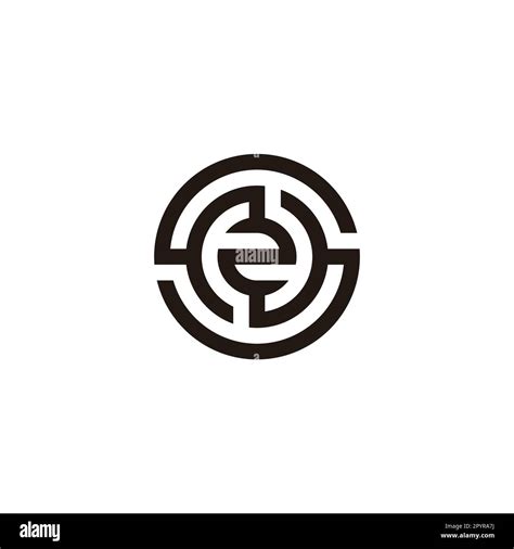 Letter N And S Number 2 Geometric Symbol Simple Logo Vector Stock
