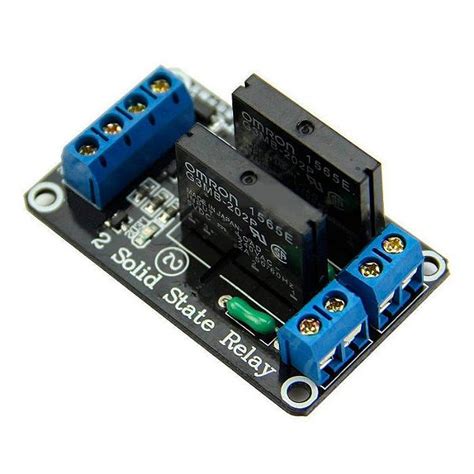 módulo rele estado sólido ssr 2 canais 5v fermarc robótica