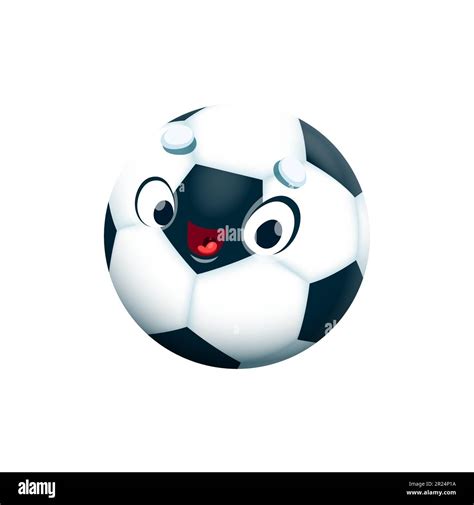 Cartoon Football Ball With Face Back To School And Education Vector