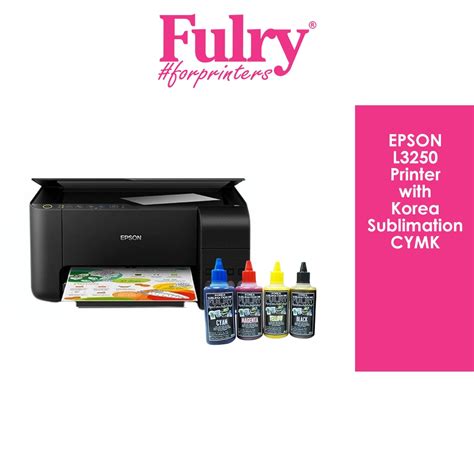 Epson Printer L3250 With Sublimation Inks CMYK 4 Colour A4 Size Shopee Malaysia