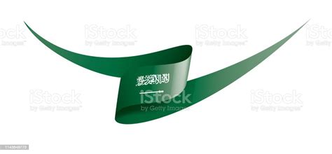 Ilustración De Bandera De Arabia Saudita Ilustración Vectorial Sobre Un