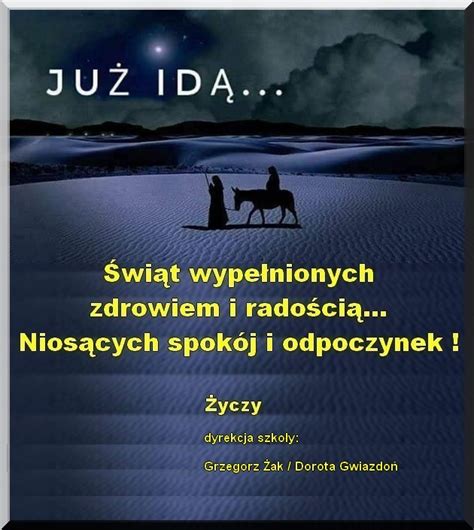ŻYCZENIA ŚWIĄTECZNE OD DYREKCJI SZKOŁY