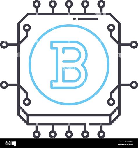 Bitcoin Line Icon Outline Symbol Vector Illustration Concept Sign Stock Vector Image And Art