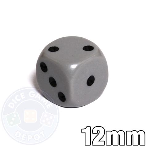 Opaque Round Corner Dice Green 12mm D6 Dice Game Depot