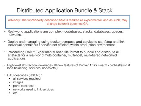 Docker Distributed Application Bundle Stack Overview Ppt