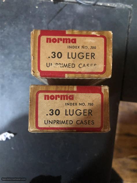 2 Boxes Of Norma 30 Luger Unprimed Brass For Sale
