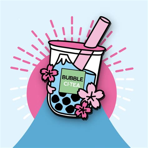 Bubble Citea Sakura Pins Limited Edition Bubble Citea