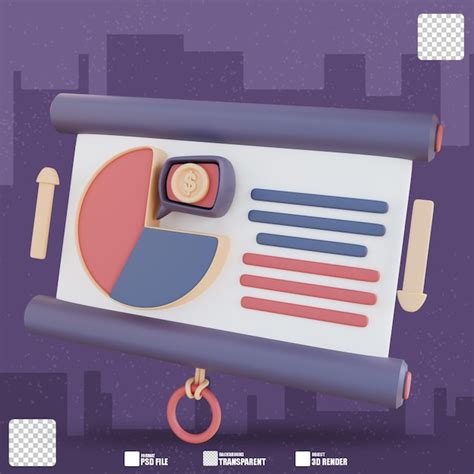 premium psd 3d illustration data analysis presentation 3