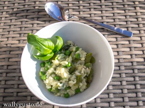 Frühlings Risotto Mit Grünem Spargel Erbsen And Ingwer Wallygusto
