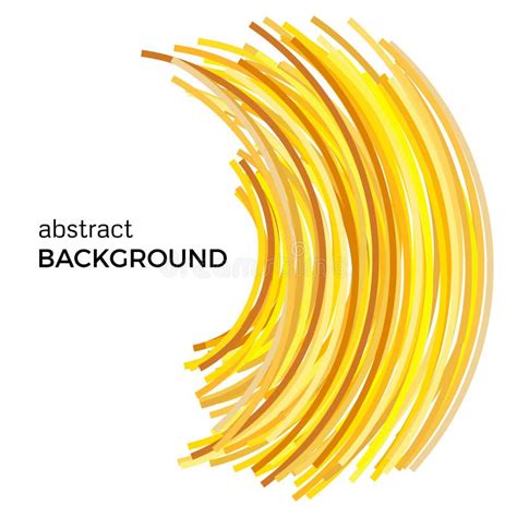Abstract Background With Yellow Colorful Curved Lines In A Chaotic