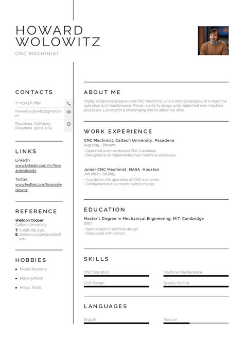 Cnc Machinist Resume Sample Template And Writing Guide