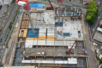 定点写真 作業状況 岡山市新庁舎建設工事作業所
