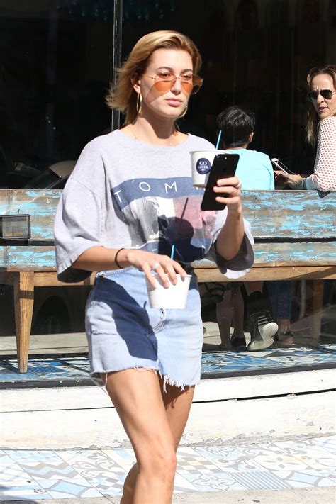 Hailey Baldwin In Denim Mini Skirt West Hollywood 317 2017 • Celebmafia