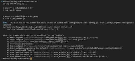 Error While Setting Up The Meshery Ui Restructuring Branch Meshery