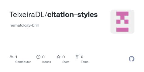Github Teixeiradlcitation Styles Nematology Brill