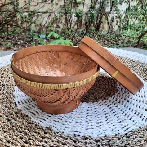 Jual Bakul Wakul Sangkul Boboko Ceting Tempat Nasi Anyaman Bambu Tutup