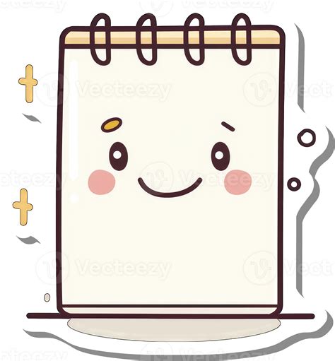 Happy Spiral Notebook Cartoon Character Illustration 55492935 Png