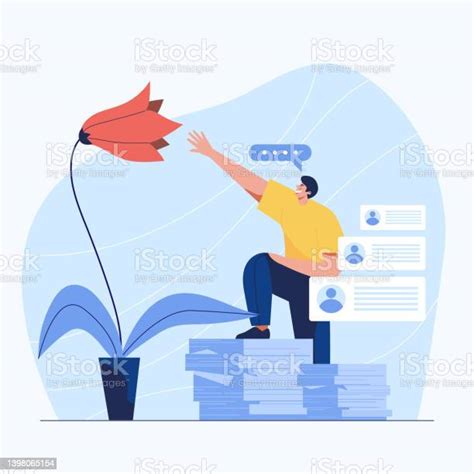 남자 웹 템플릿을 작성 휴대 전화에 대한 만화 스타일 스크린 웹 템플릿 방문 페이지 템플릿 Ui 웹 모바일 응용 프로그램 포스터