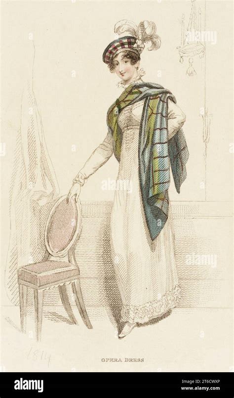 Fashion Plate Opera Dress 1814 From La Belle Assemblée Plate