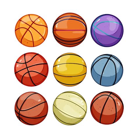 Jeu De Ballon De Basket Ball Dessin Animé Noir équipement De