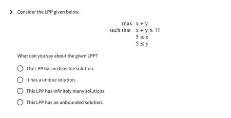 Solved Consider The Lpp Given Below Ma Y Such That Chegg