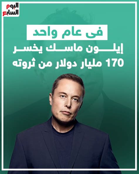 فى عام واحد إيلون ماسك يخسر 170 مليار دولار من ثروته فى عام واحد