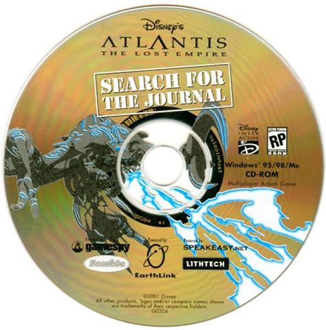 Disneys Atlantis The Lost Empire Search For The Journal Cover Or