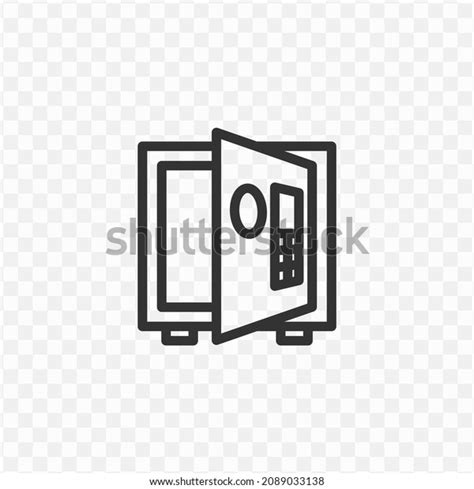 Vector Illustration Open Safe Icon Dark Stock Vector Royalty Free 2089033138 Shutterstock