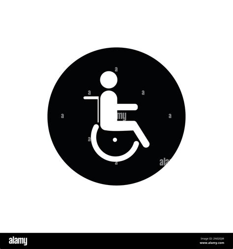 Wheel Chair Logo Vector Illustration Design Template Background Stock
