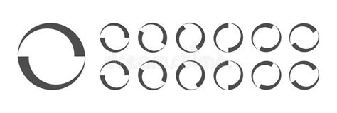 Circular Loading Buffering Icons Vector Stock Illustration