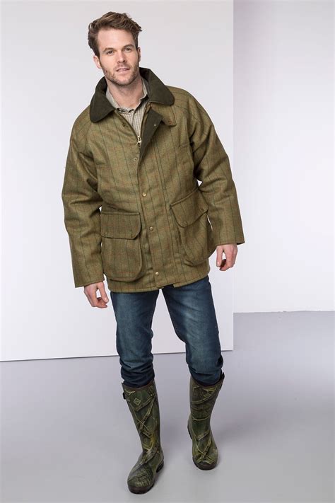 Mens English Tweed Shooting Jacket Uk Derby Hunting Coat Rydale