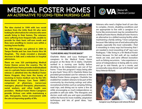 Medical Foster Home Program VA Boise Health Care Veterans Affairs