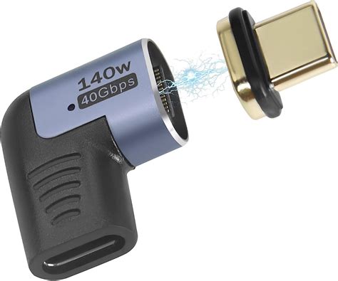 GELRHONR USB C Magnetischer Adapter Rechtwinkliger 24Pin USB C