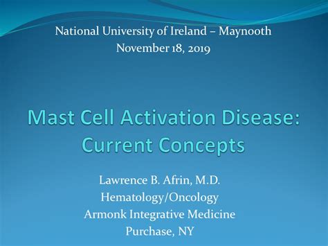 Mast Cell Activation Syndrome A Hidden Epidemic Mast Cell Activation