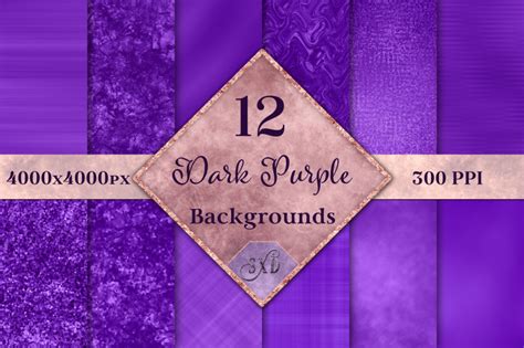 Dark Purple Backgrounds 12 Image Textures Set By Sapphire X Designs
