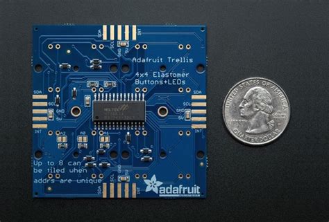 Adafruit 4×4 Elastomer Keypad And Adafruit Trellis Monochrome Driver Pcb Unveiled
