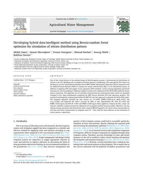 Pdf Developing Hybrid Data Intelligent Method Using Boruta Random