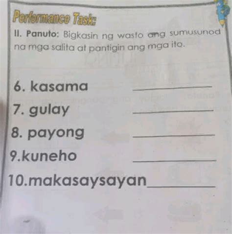 Performance Task II Panuto Bigkasin Ng Wasto StudyX